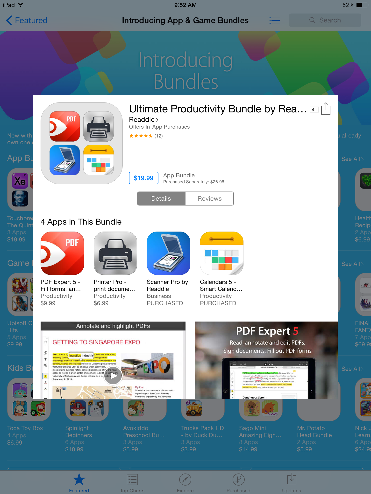 Appstore app bundle pricing: a bug or a feature?